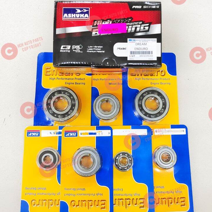 ENDURO ENGINE BEARING SET - EX5 DREAM/ WAVE 100/ EX5 CLASS /EX5/ SPORT BONUS/ BONUS 110/ MR1 ...