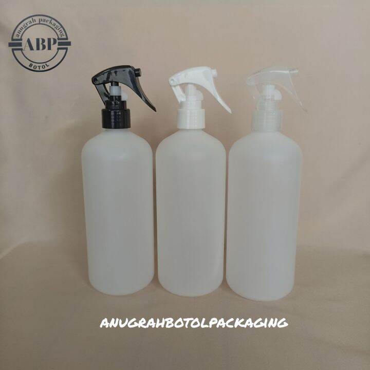 Botol Spray Trigger 500 ml Hdpe Natural Tutup Mini Trigger n24 burung/Botol Semprot 500 ml ...
