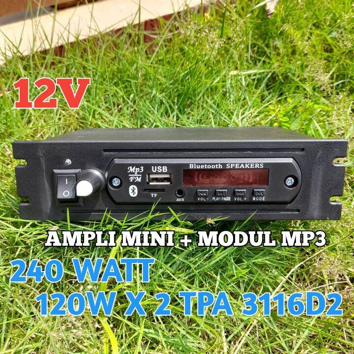 AMPLIFIER MINI Plus Modul MP3 BLUETOOTH Colok Speaker langsung - Ampli ...
