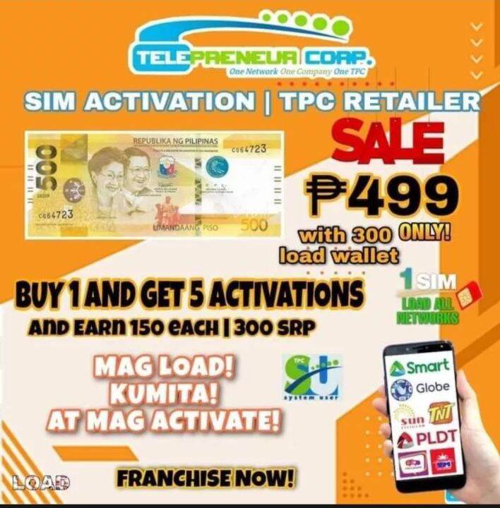 E-LOAD RETAILER KIT/RETAILER SIM with FREE LOADWALLET and BANNER-1SIM ...