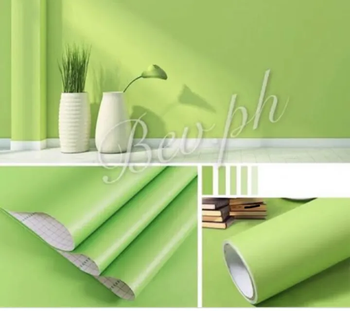 PLAIN COLOR WALLPAPER STICKER DESIGN 10METERS*45CM | Lazada PH