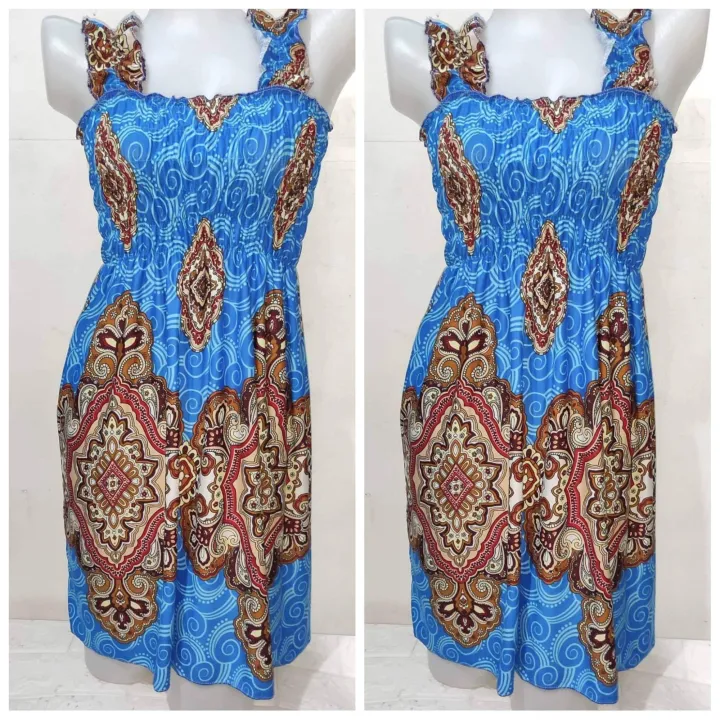 MINI RAFFLES SMUCKING DRESS FIT TO XL / COTTON | Lazada PH