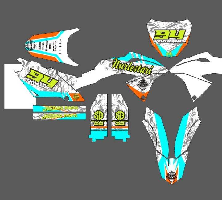 DECAL MOTOR KLX BF FULL BODY BISA CUSTOM WARNA,NO DAN DESAIN | Lazada ...