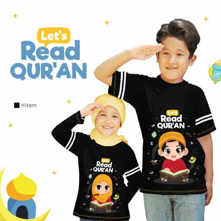 Baju Kaos Couple Anak Kakak Adik Cewe Cowo Warna Hitam Tangan Pendek ...