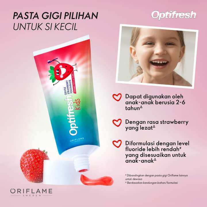Optifresh Kids Strawberry Toothpaste (Pasta gigi anak usia 2-6 tahun ...