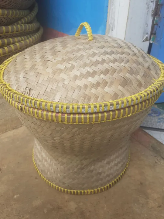 Bakul nasi dari anyaman bambu/korub (booko turub) full anyaman dimeter 26cm | Lazada Indonesia