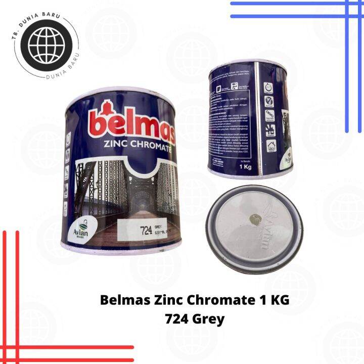 Belmas Meni Besi Zinc Chromate Cat dasar Besi Avian Brand 1 kg | Lazada ...