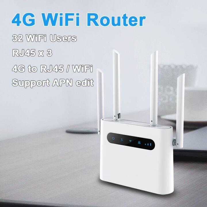 4G SIM card wifi router 4G lte cpe 300m CAT4 32 wifi users RJ45 WAN LAN indoor wireless modem ...