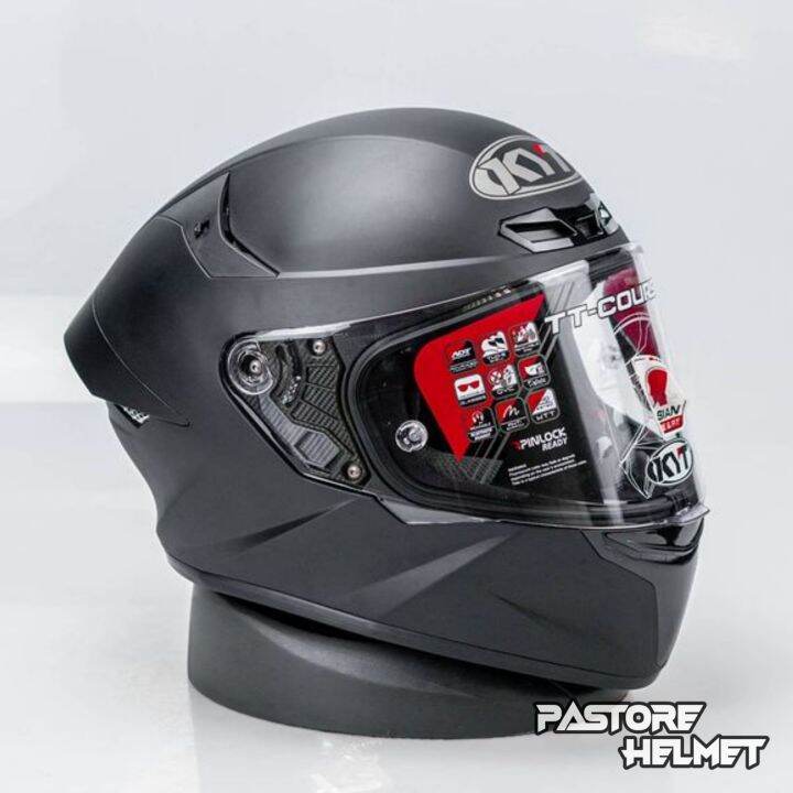 Helm KYT TT Course Black Matt / TTC Hitam Doff / Produk Original KYT ...