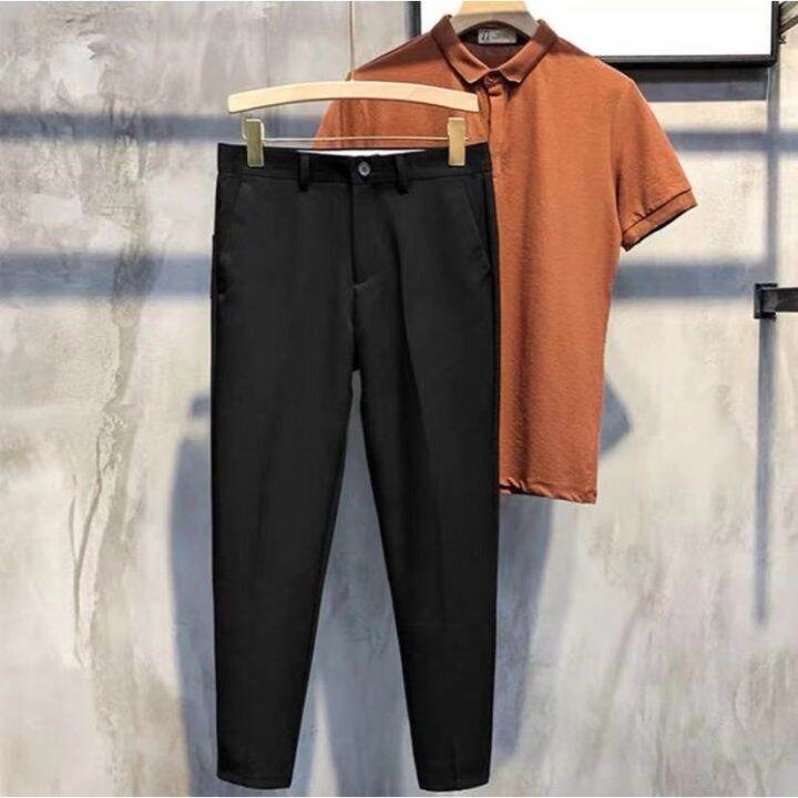 trauser pants for men Korean style black and grey | Lazada PH