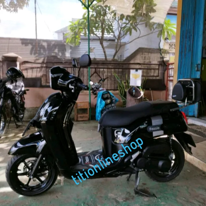 Back Rack + bantalan + Side Bag untuk Yamaha Fazzio aksesoris Fazzio ...