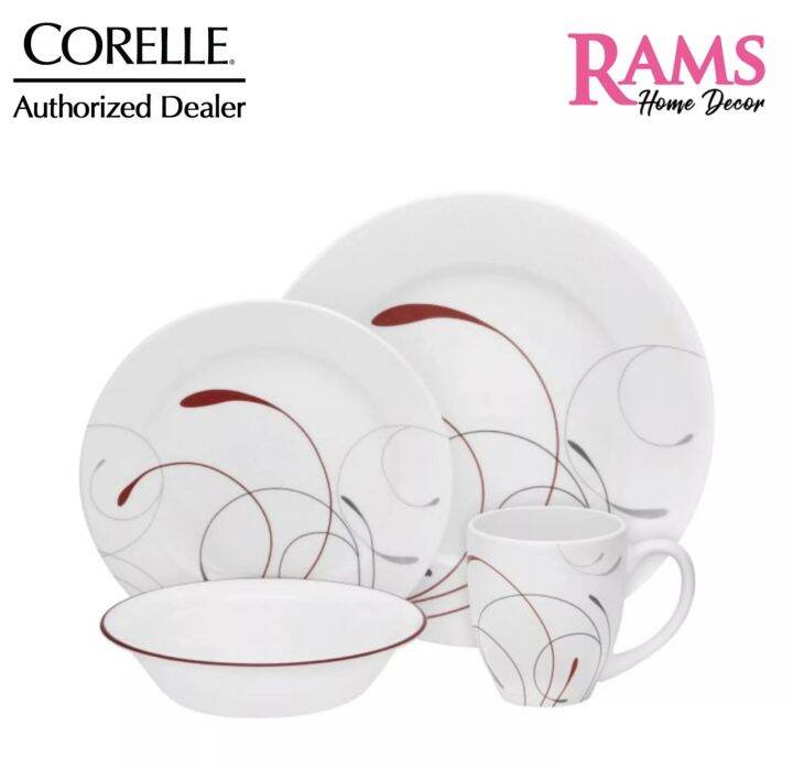 HOT🔥CORELLE 16PCS TEMPERED GLASS DINNER SET(SET PINGGAN YANG RONGAN DAN ...
