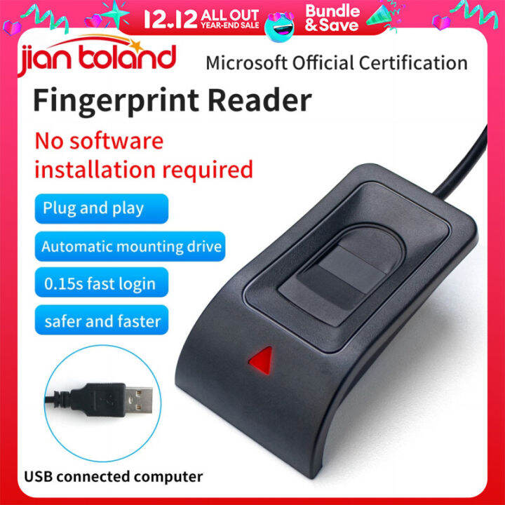 For Windows 10 11 Hello Biometric Fingerprint Login Usb Reader Scanner