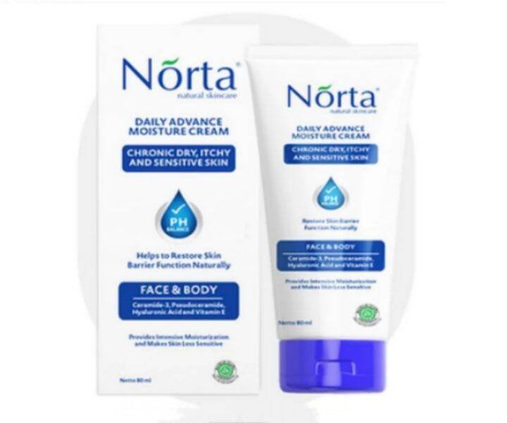 Norta Daily Advance Moisture Cream 80 ml (face & body untuk kulit kering & sensitif) | Lazada ...