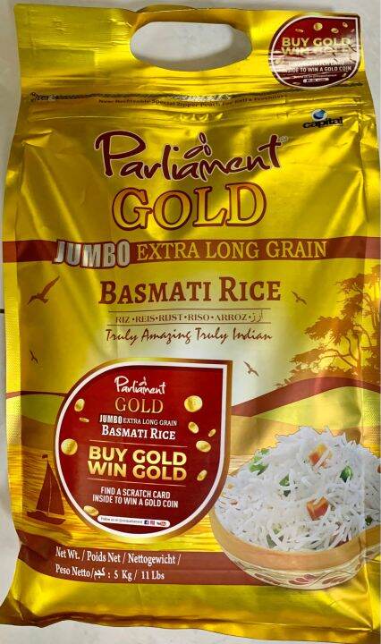 Parliament Gold Jumbo Basmati Rice 5kg {Made in India} | Lazada PH