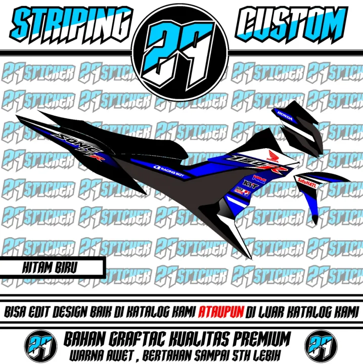 STRIPING HONDA SONIC 150R BISA CUSTOM EDIT DESIGN | Lazada Indonesia
