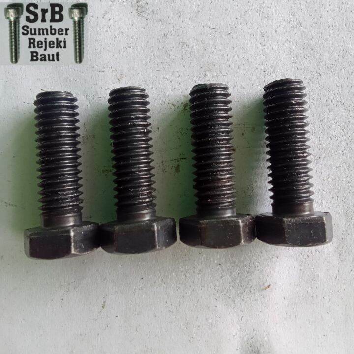 Baut Baja kunci 19 ( 1/2 x 1 1/2 inch) Drat Kasar+Mur harga satuan | Lazada Indonesia