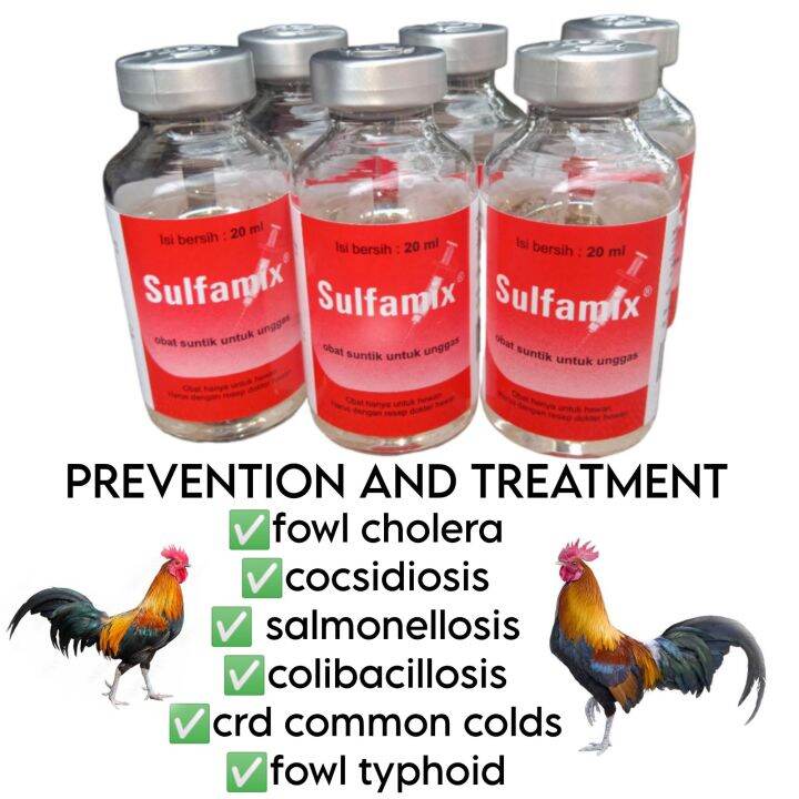 sulfa mix gamot sa fowl cholera,coryza,crd bird flue 20ML imported ...