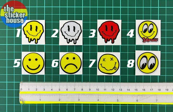 STIKER EMOJI SIZE KECIL 3CM STIKER PRINTING LAMINATED REFLECTIVE EMOJI ...