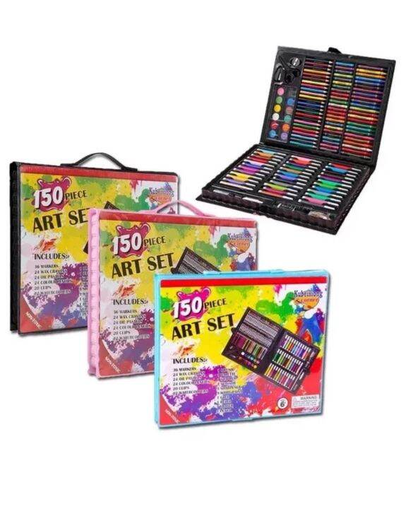 150 PCS Art Set Mega Art Coloring Set Drawing Tools Wax Crayons Markers ...