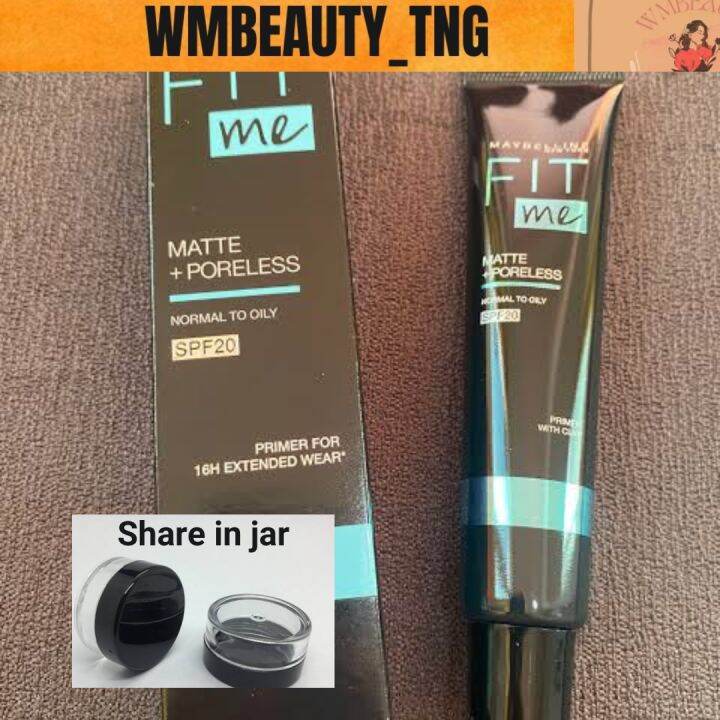 (SHARE IN JAR) primer Maybelline Fit Me Matte and Poreless Primer ...