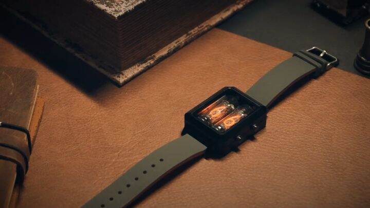 Vintage IN-16 Nixie Tube Smartwatch with Steampunk Style and Sapphire ...