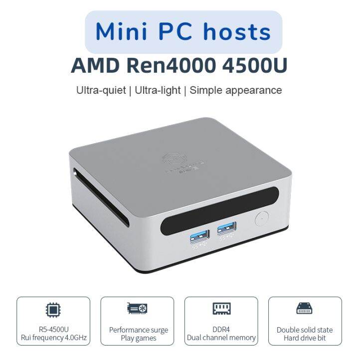 New Mini PC Ren4000 4500U 1500MHZ GPU AMD Ryzen5 4500U Windows 10/11 ...