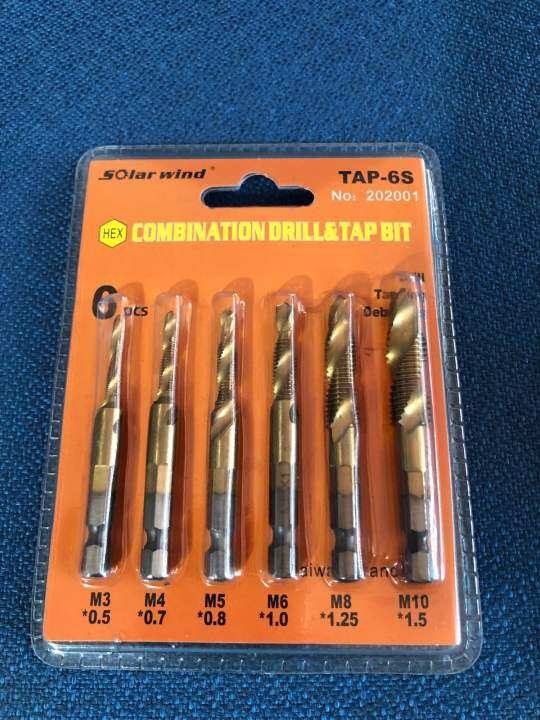 Bộ mũi taro ren 6 món M3-M10 thép HSS phủ Titanium | Lazada.vn