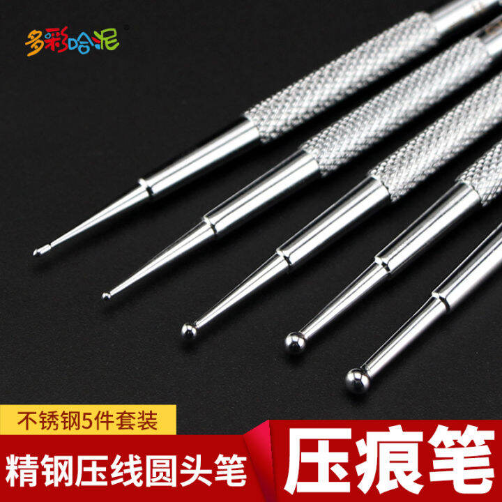 Stainless Steel Shaper Pressure Line Pen Paper Quilling round Head Pen ...