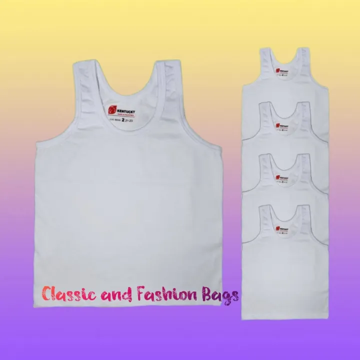 KENTUCKY SANDO FOR MEN PLAIN WHITE 3PCS XS-FS | Lazada PH