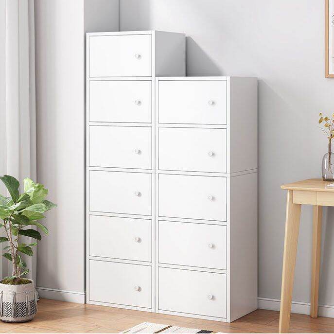 JIAJU 5&4&3 Wooden Storage Cabinet Drawers Chest Bookcase Rak Buku ...