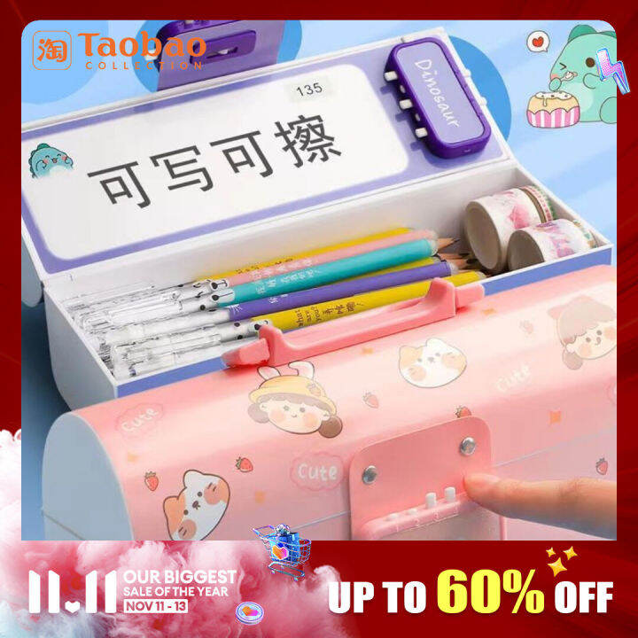 South Korea Password Pencil Case Primary School Girls Cute Ins Japanese ...