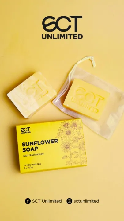 SCT UNLIMITED SUNFLOWER SOAP Duo with Niacinamide 2pcs × 100g | Lazada PH