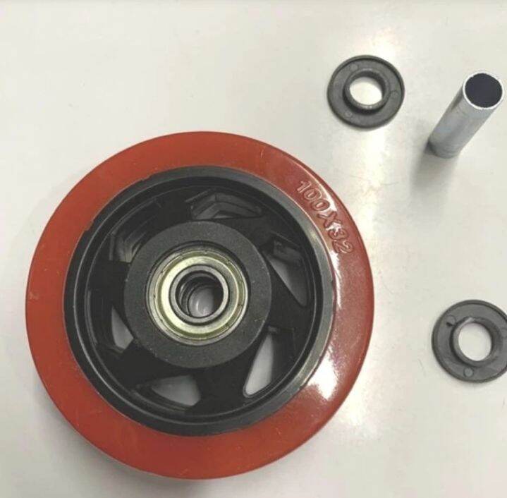 roda pu 4 inch roda pu jari-jari 4 inch 100x32 roda saja 1 pcs | Lazada ...