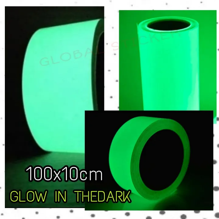 Sticker Glow in The Dark 100x10cm/5X100cm Stiker Nyala Sticker Mantul ...