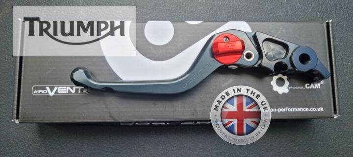 Oberon Clutch Lever AIRO C161 Black and Red Knob for Triump Boneville ...