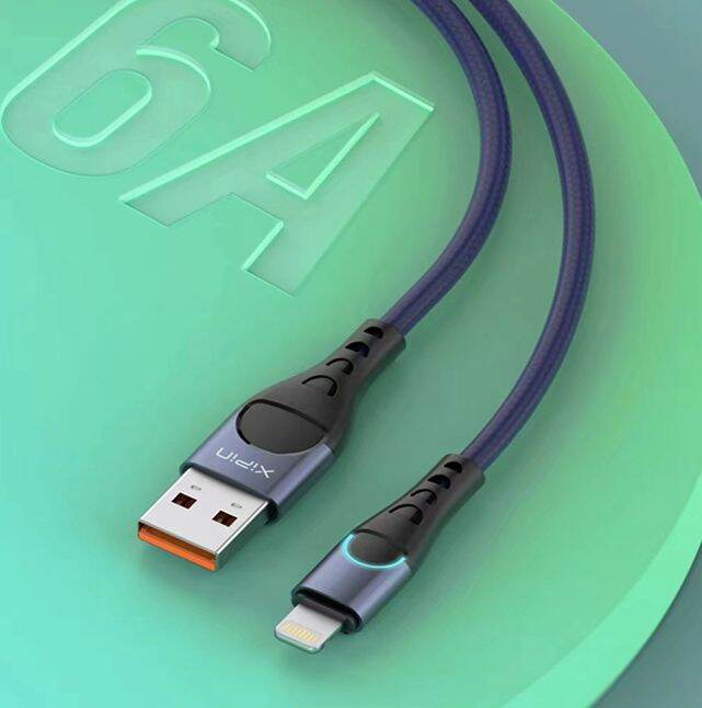 TG LX66 1.2M for Micro, Type-C, Lightning 6A Luminous Braided Fast ...