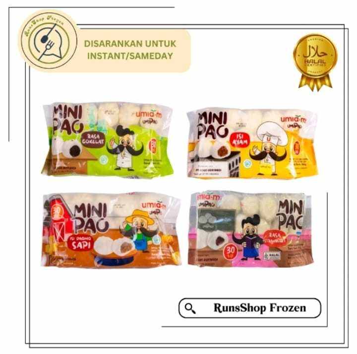 Camilan Frozen Mini Pao Umiami Rasa Coklat, Ayam, Sapi, Strawberry ...