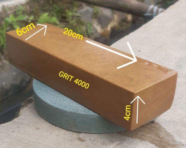 Batu asah asli batu alam ukuran 20x6x4 cm grit 4000 | Lazada Indonesia