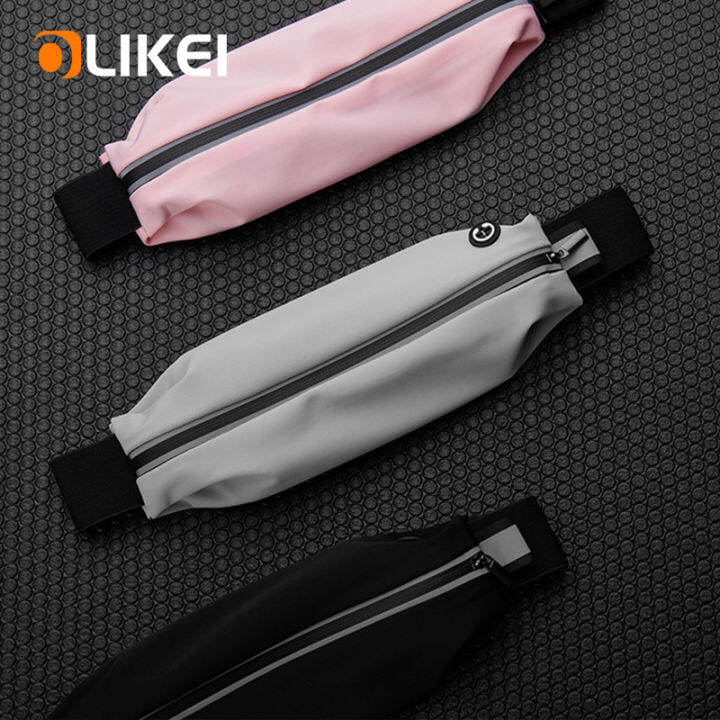 OLIKEI Elasticity Lycra Sports Waist Bags Slim Running Belt Bags for ...