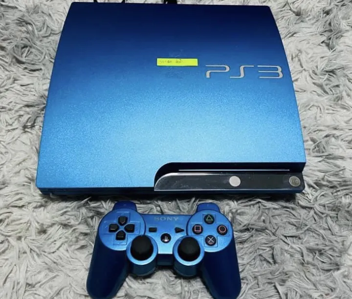 PS3 Slim Limited EditionSplash Blue 320gbแปลง ลงเกม ตามสั่ง | Lazada.co.th