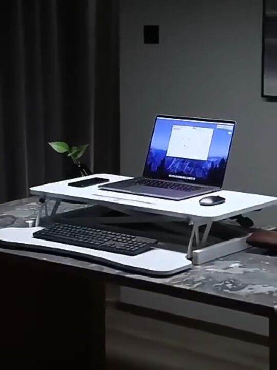 Adjustable Folding Computer Table Adjustable Ergonomic Sitting Standing ...
