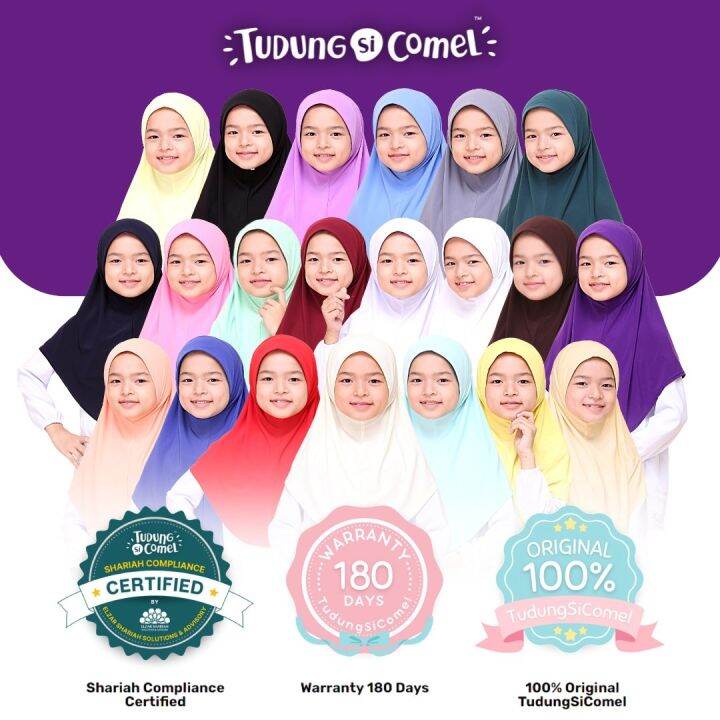 TUDUNG SEKOLAH AWNING SCUBA HIJAB TUDUNG SI COMEL | Lazada