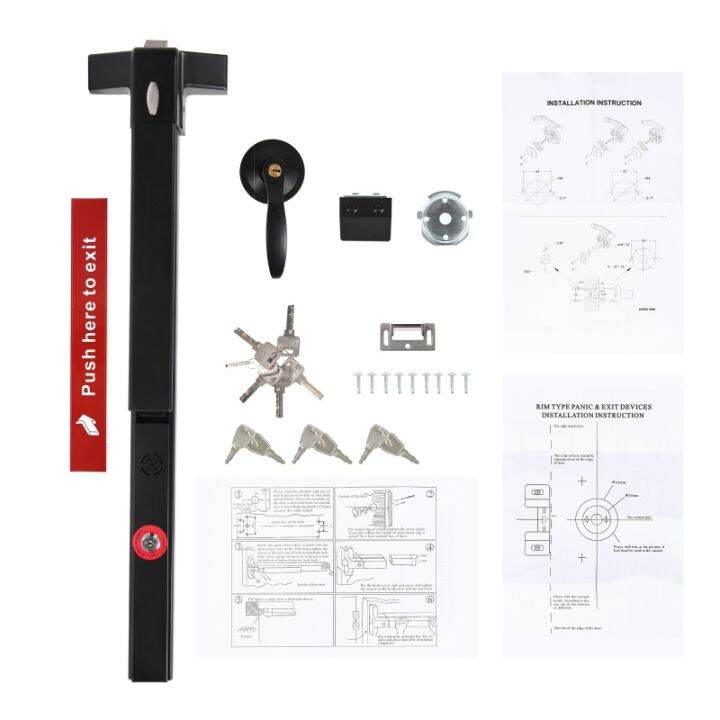(Push Bar for Door Lock)Door Push Bar Panic Exit Device with Exterior ...