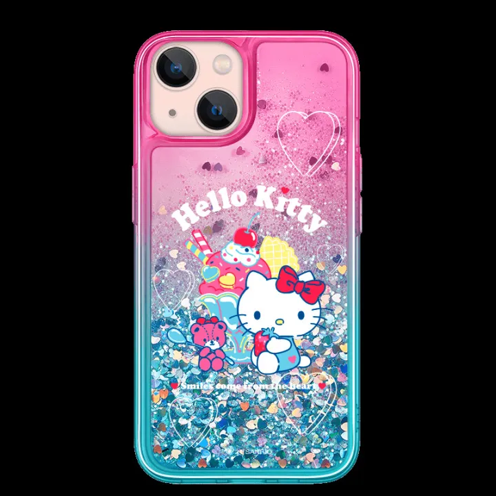 Hello Kitty สำหรับ Apple IPhone14 Series เคสป้องกันสีไล่ระดับสีแวววาว ...