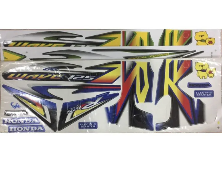 Honda wave125s body sticker(bear) | Lazada