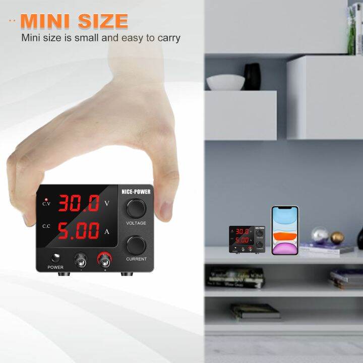 RUZIZAO Mini Regulated Switching DC Power Supply SPS-E305 30V 5A 150W ...