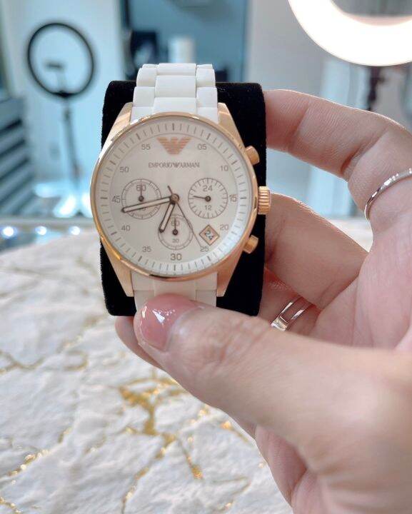 นาฬิกา Emporio Armani รุ่น AR5920 Women’s Sportivo white Dial watch แท้ ...