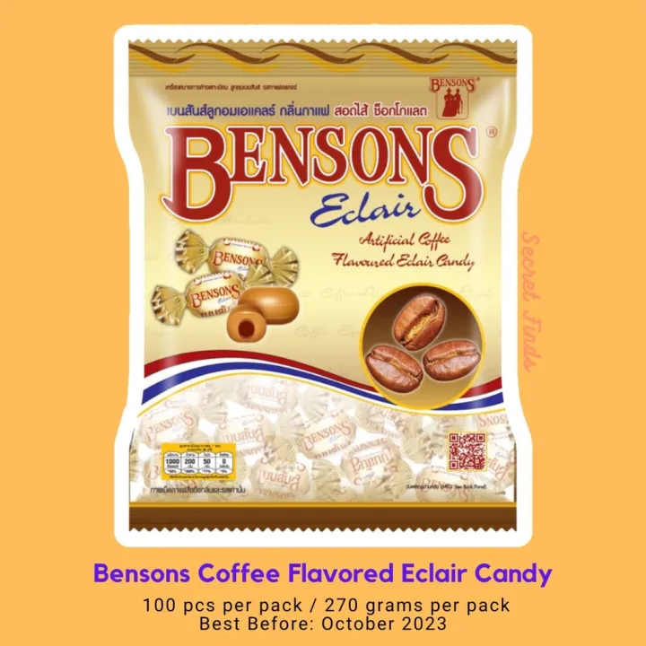 Bensons Coffee Flavored Eclair Candy (100 pcs per pack / 270 grams per ...