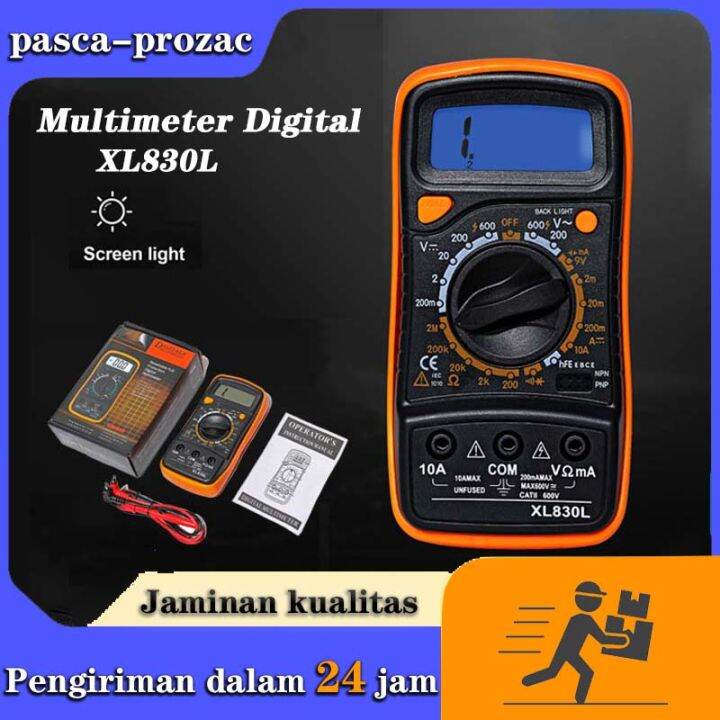 Multimeter digital XL830L multimeter digital presisi tinggi portabel dengan lampu latar pengukur ...